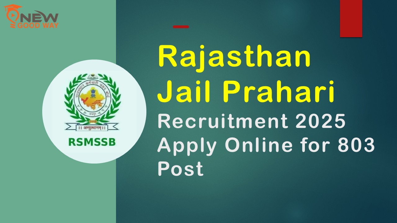 Rajasthan Jail Prahari Recruitment 2025 Apply Online for 803 Post - New ...